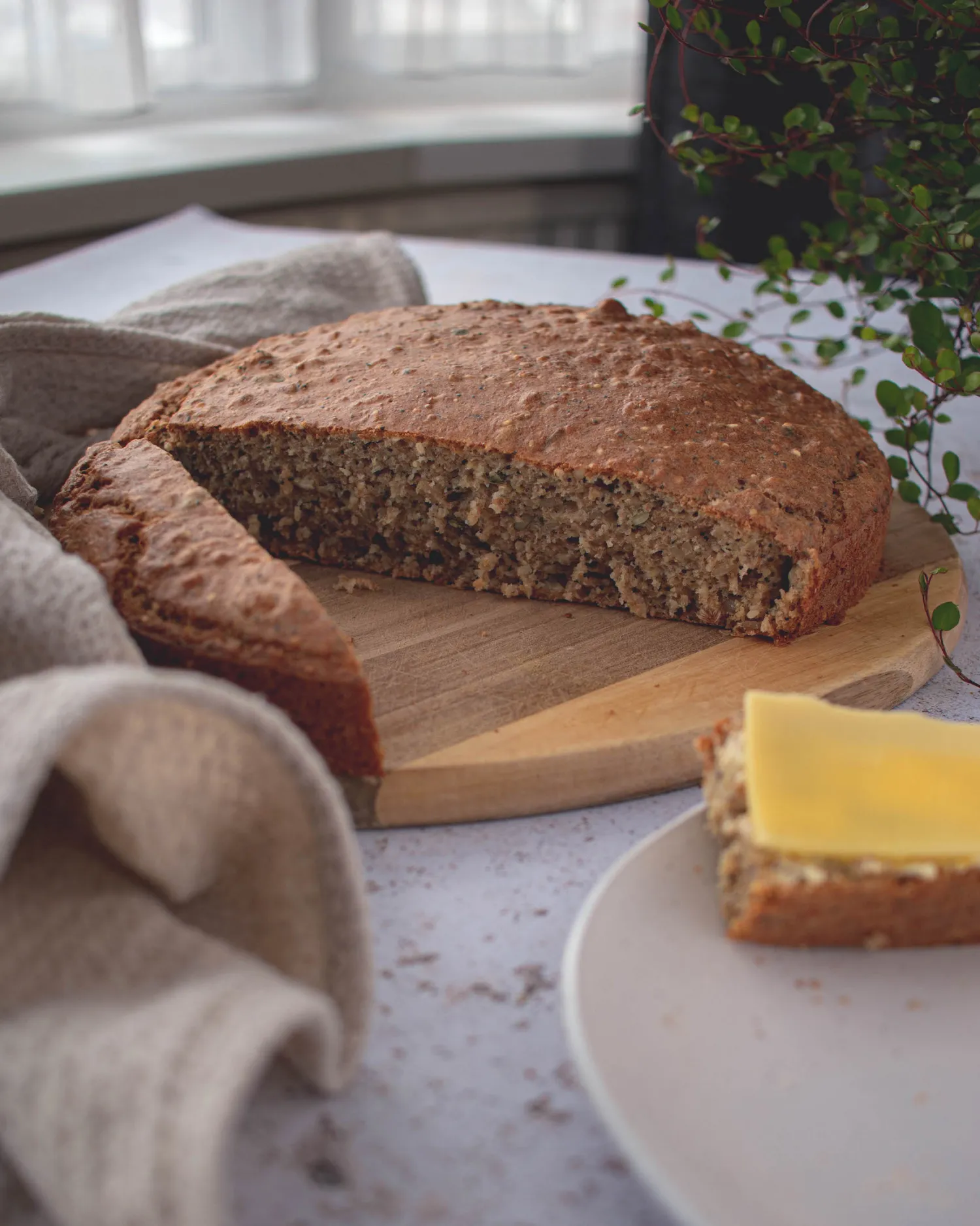 Vegan seeded rye bread